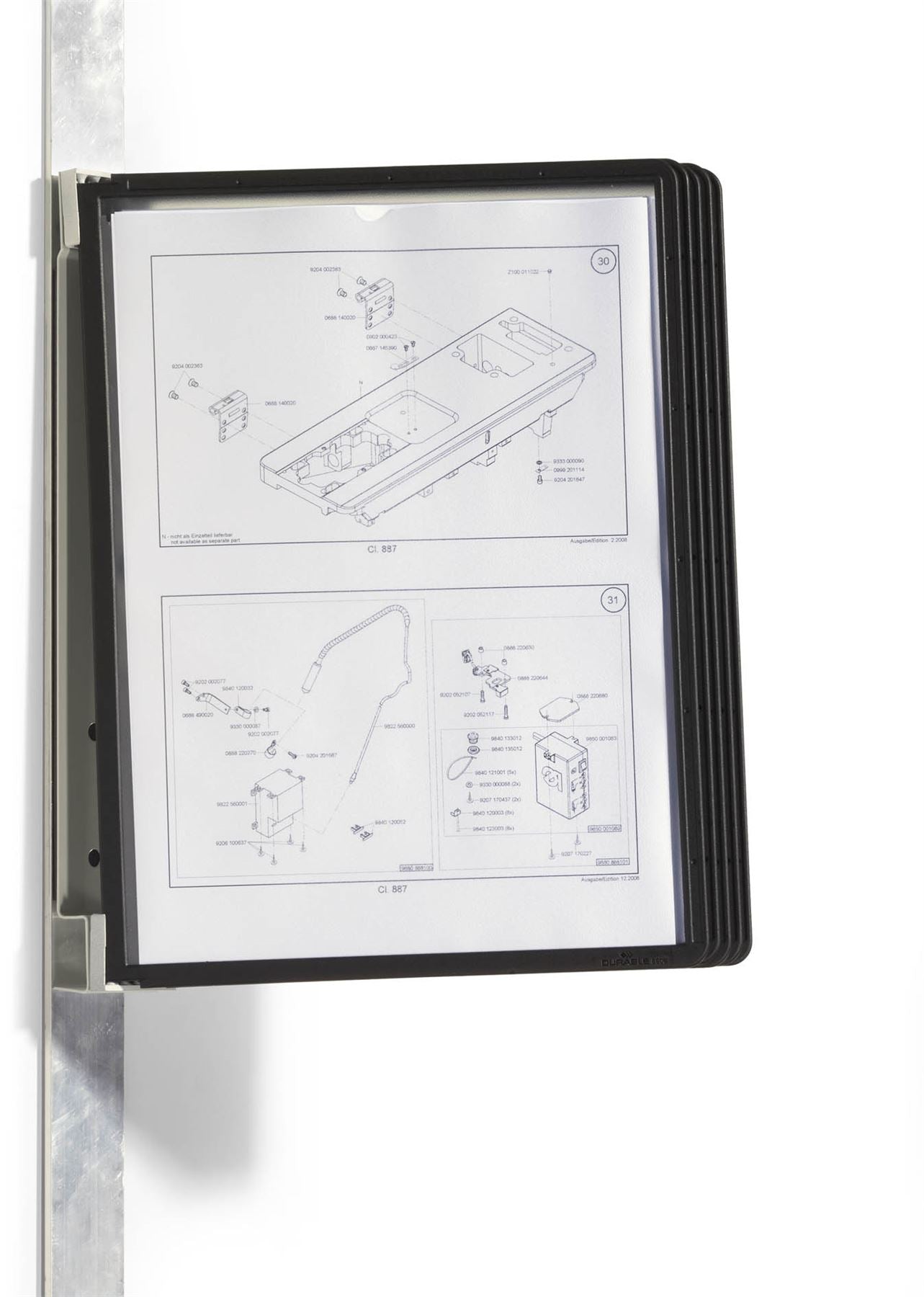 Durable VARIO WALL 5 Panel Magnetic Display Panel Document Holder | A4