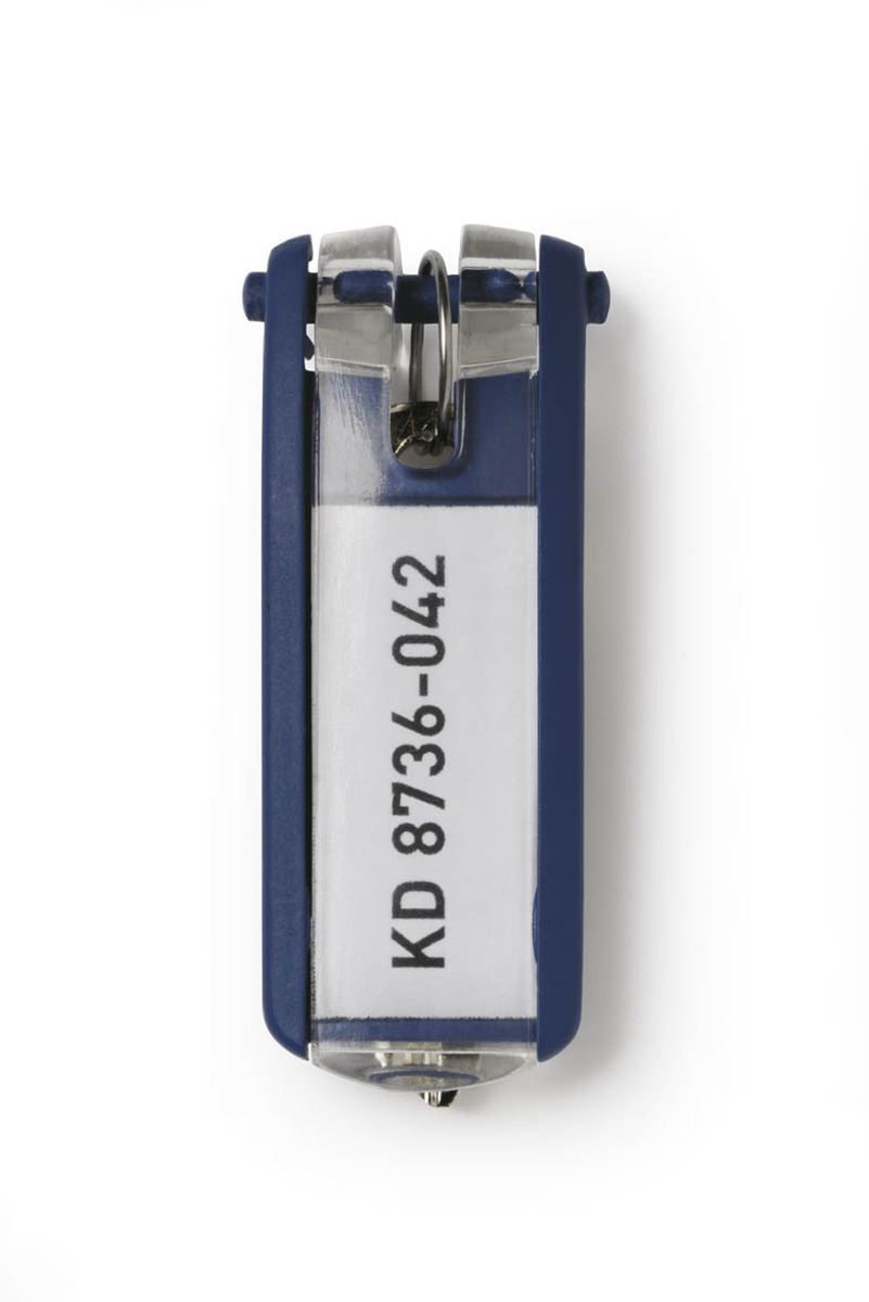 Durable Key Clips Organisational Label Hooks | 6 Pack | Dark Blue