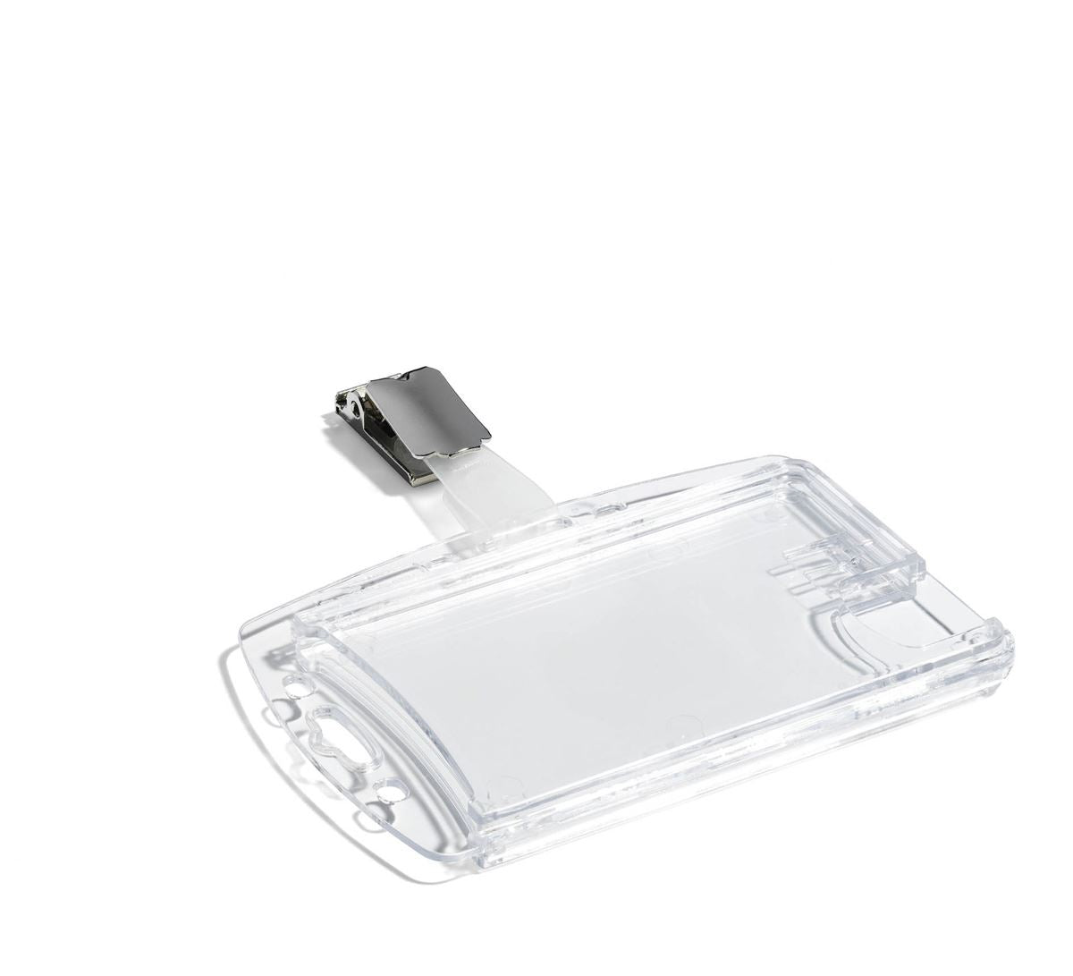 Durable Enclosed DUO 2 Card Clip Security Pass ID Badge Holder | 25 Pa