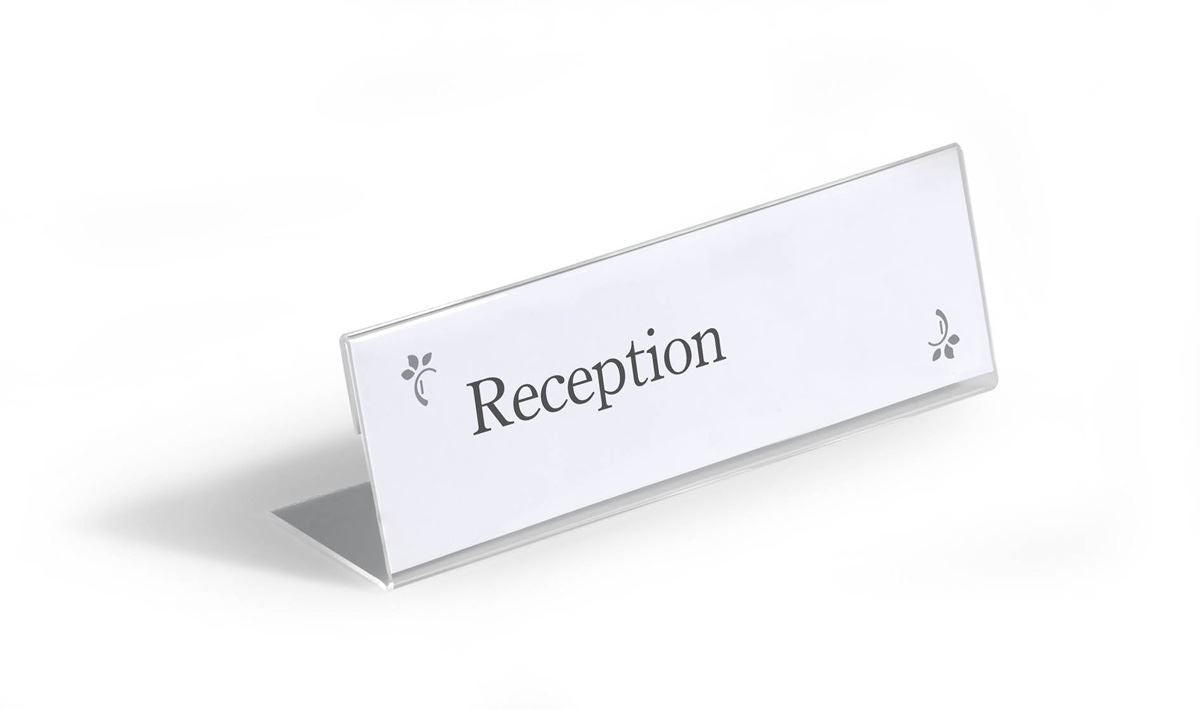 Durable Clear Acrylic Table Place Name Holders and Inserts | 10 Pack
