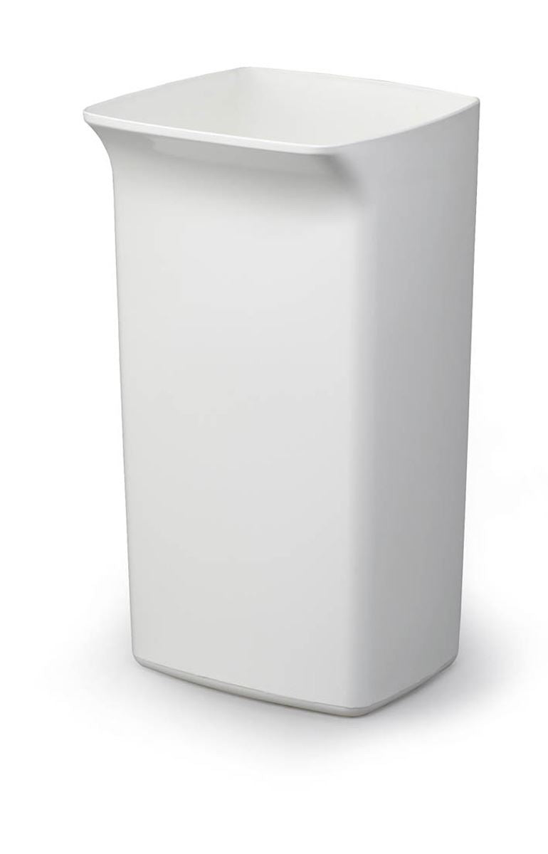 Durable 40L Square Waste Bin White | Strong Stylish Recycling Bin | DU