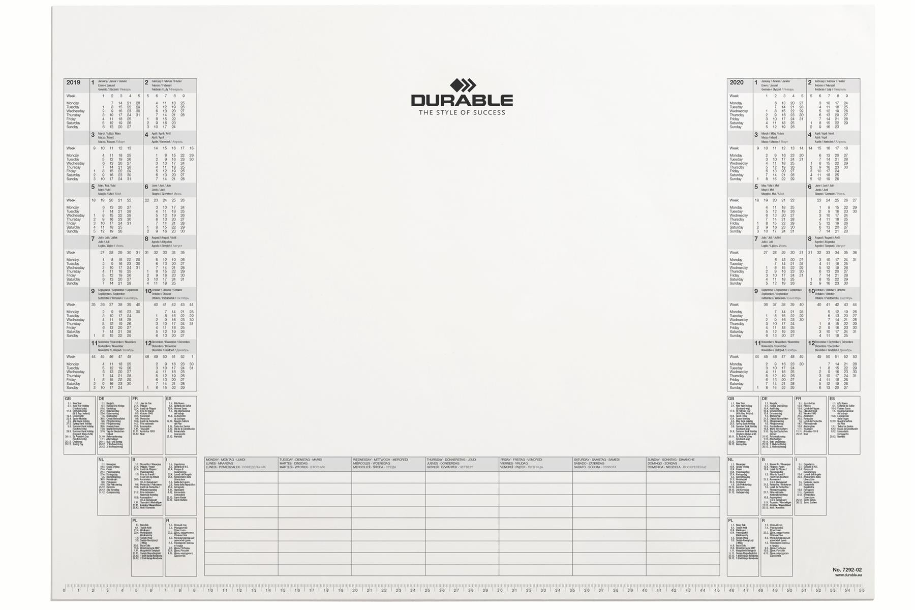Durable Writing Quality Calendar Refill Pads for Desk Mats | 25 Sheets