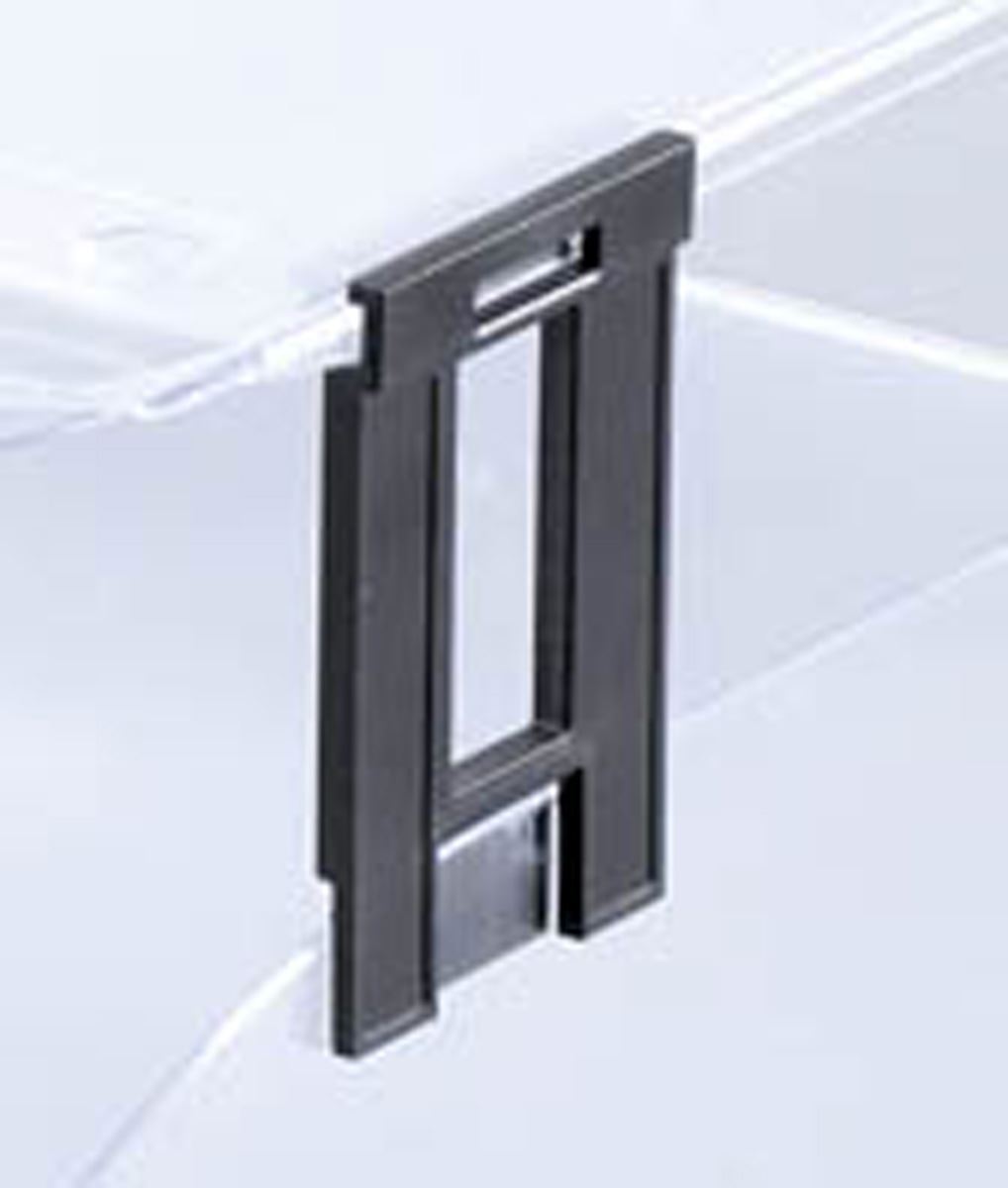 Durable Recycled Plastic Letter Tray Risers Spacers | Black