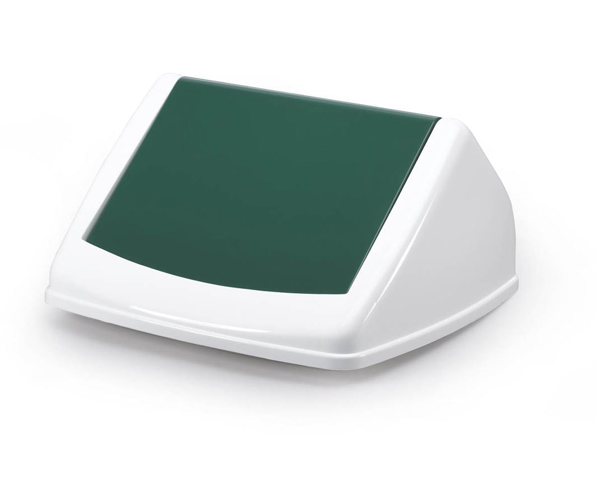 Durable 40L Square Flip Swing Lid Green | Strong Recycling Bin Lid | D