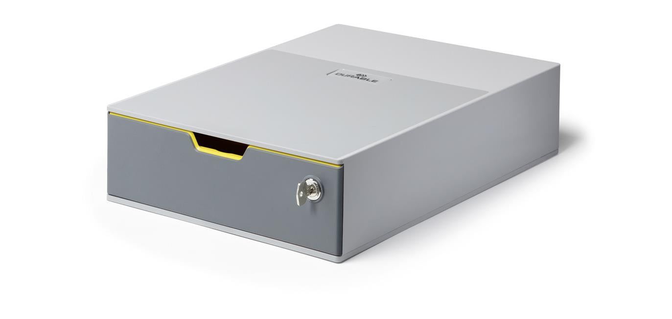 Durable VARICOLOR SAFE Lockable GDPR Desktop Storage Box Drawer | A4+
