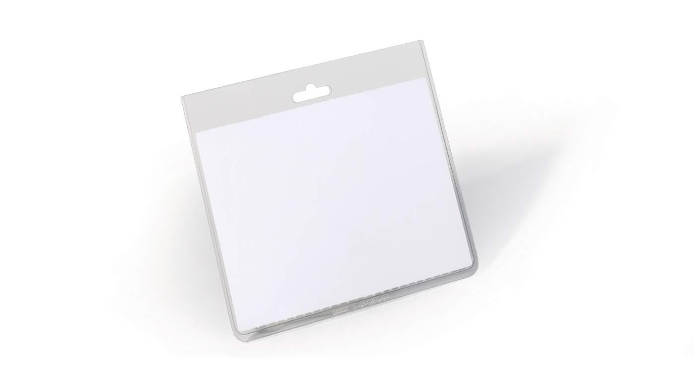 Durable Name Badge ID Card Holders with Insert Cards | 5 Pack | 60 x 9